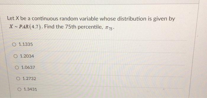 Solved Let X be a continuous random variable whose | Chegg.com