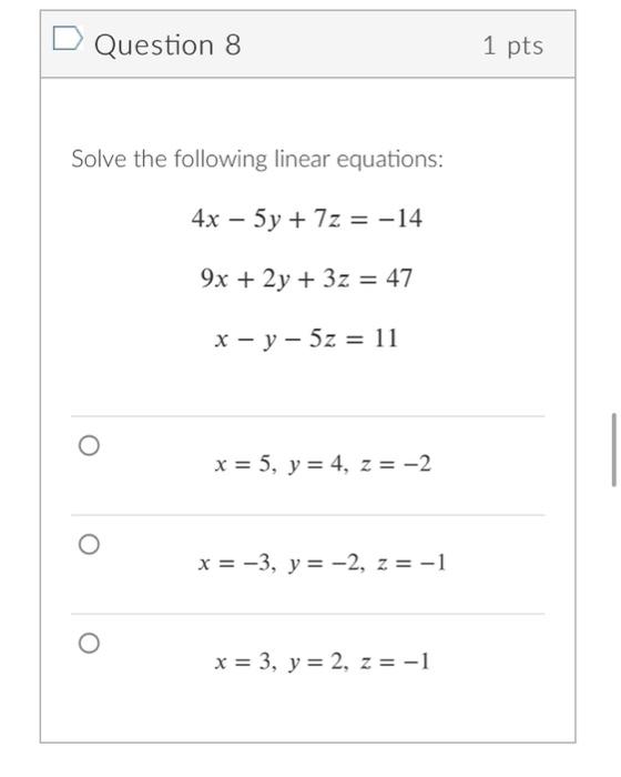 Solved Solve the following linear equations: | Chegg.com