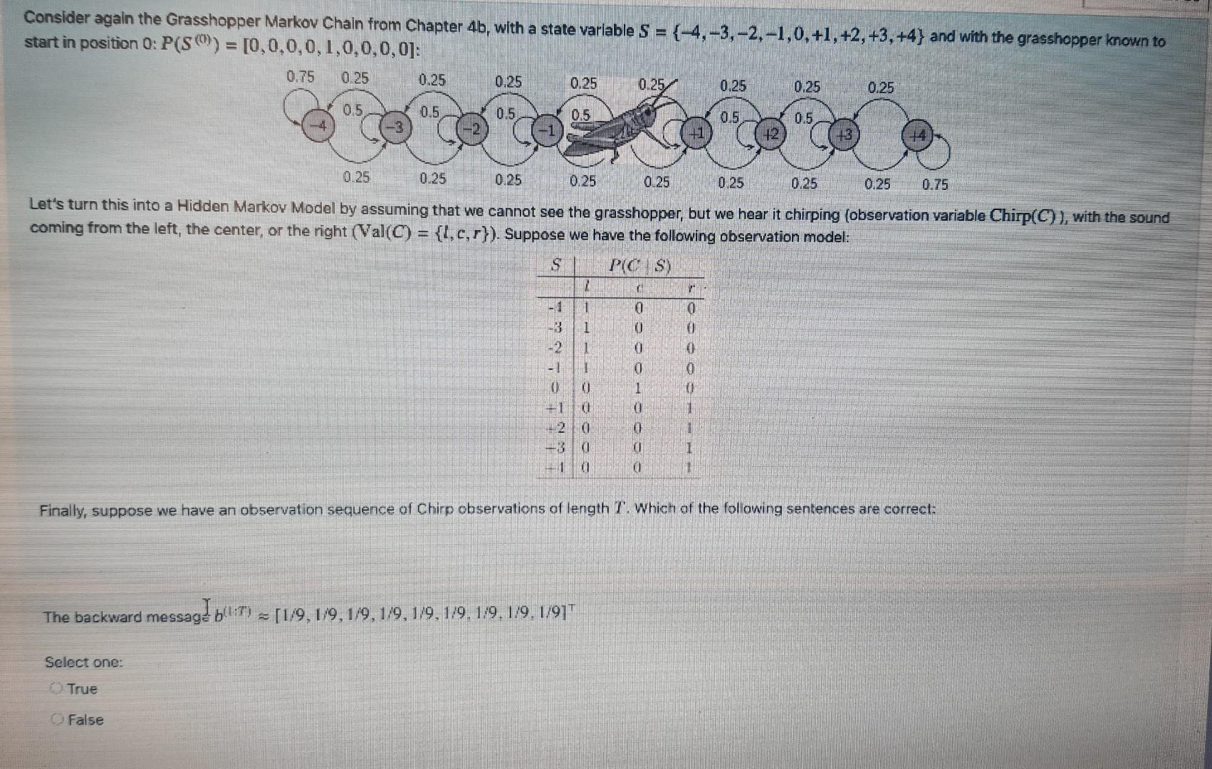 Solved Consider again the Grasshopper Markov Chain from | Chegg.com