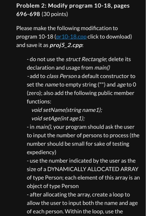 Solved Problem 2: Modify program 10−18, pages 696-698 (30 | Chegg.com