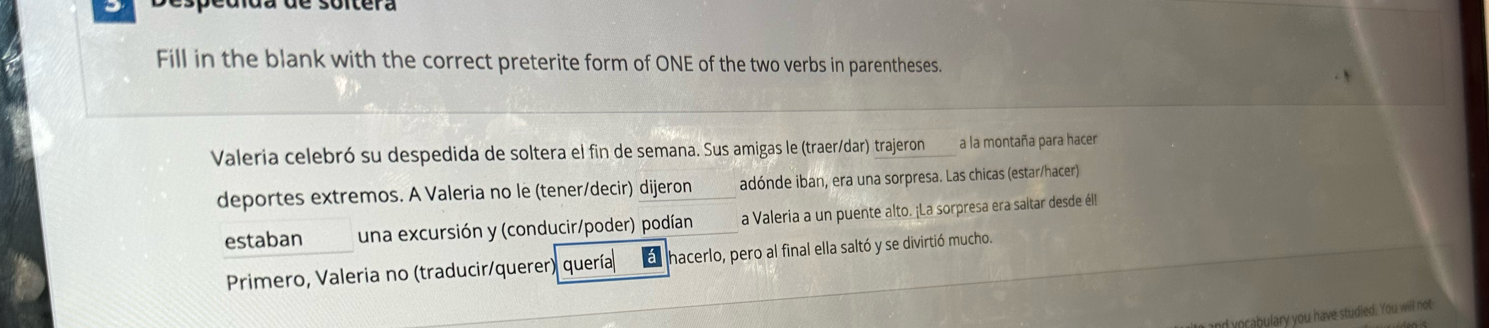 Solved Fill in the blank with the correct preterite form of | Chegg.com