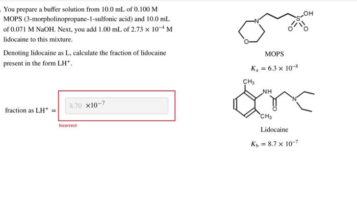 Solved You prepare a buffer solution from 10.0 mL of 0.100M | Chegg.com