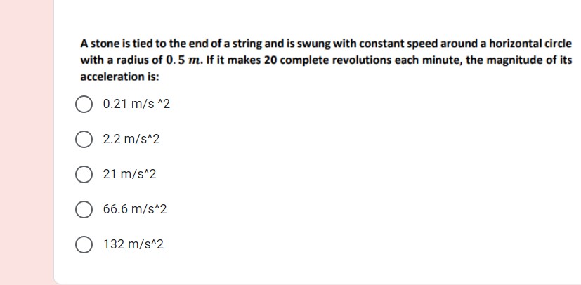 Solved A stone is tied to the end of a string and is swung | Chegg.com