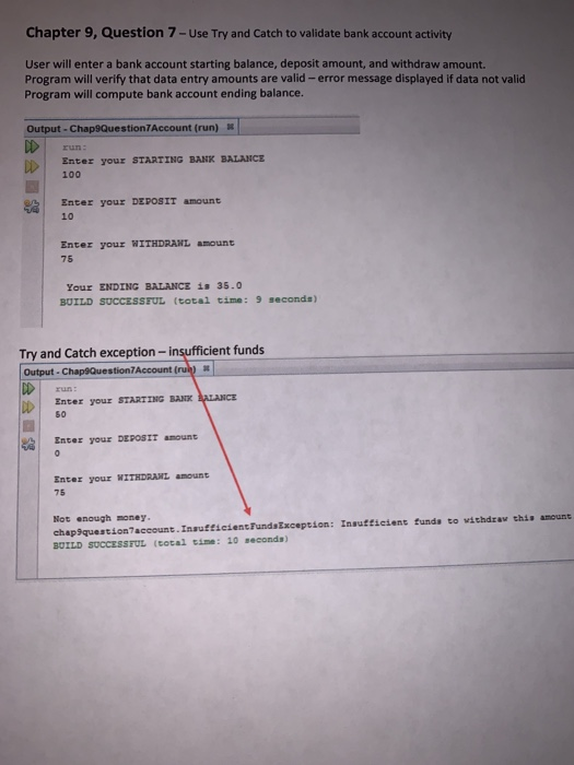 Solved Chapter 9, Question 7 - Use Try and Catch to validate | Chegg.com