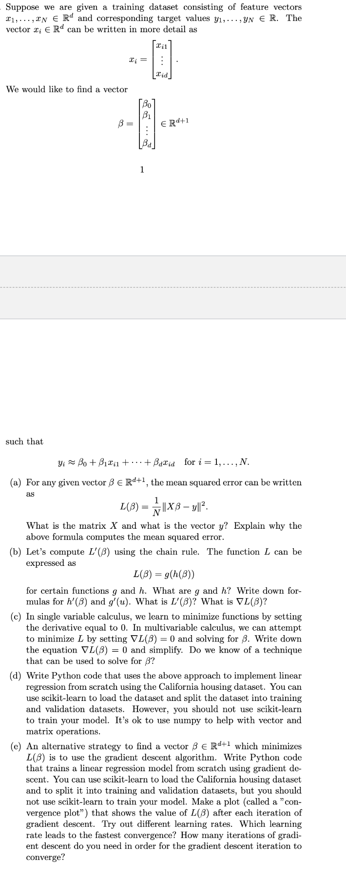 Solved Suppose we are given a training dataset consisting of | Chegg.com