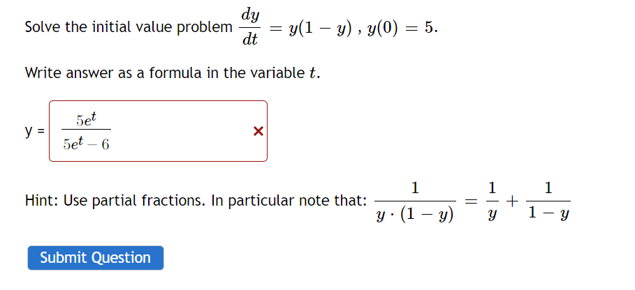 Solved Solve the initial value problem | Chegg.com