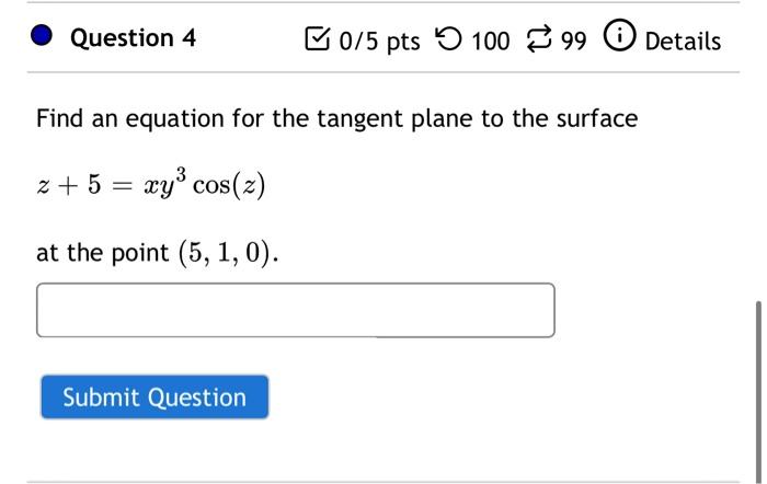 Solved Find an equation for the tangent plane to the surface | Chegg.com