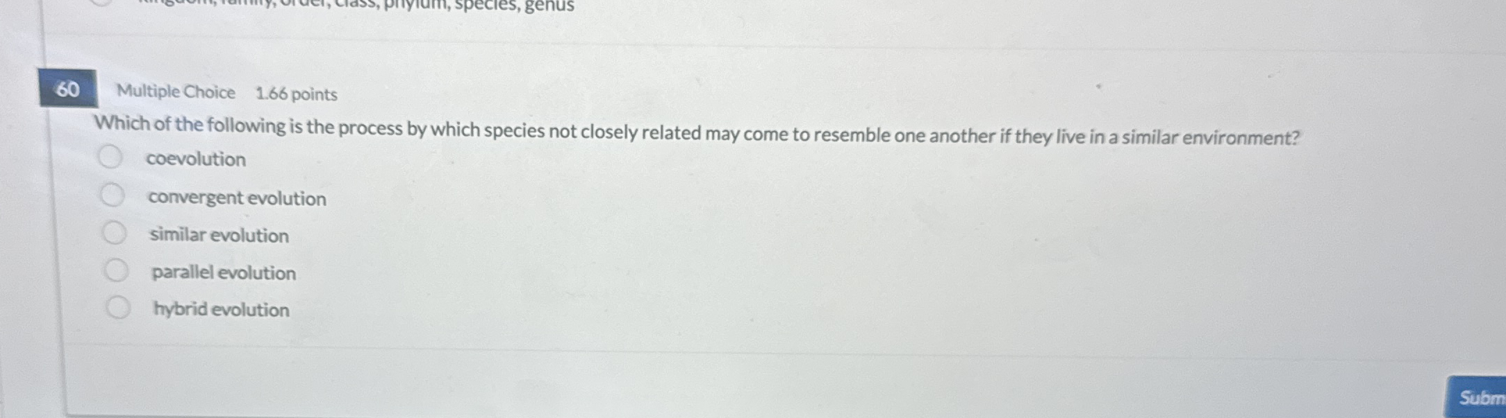 Solved 60Multiple Choice 1.66 pointsWhich of the following | Chegg.com Solved 60Multiple Choice 1.66 pointsWhich of the following | Chegg.com