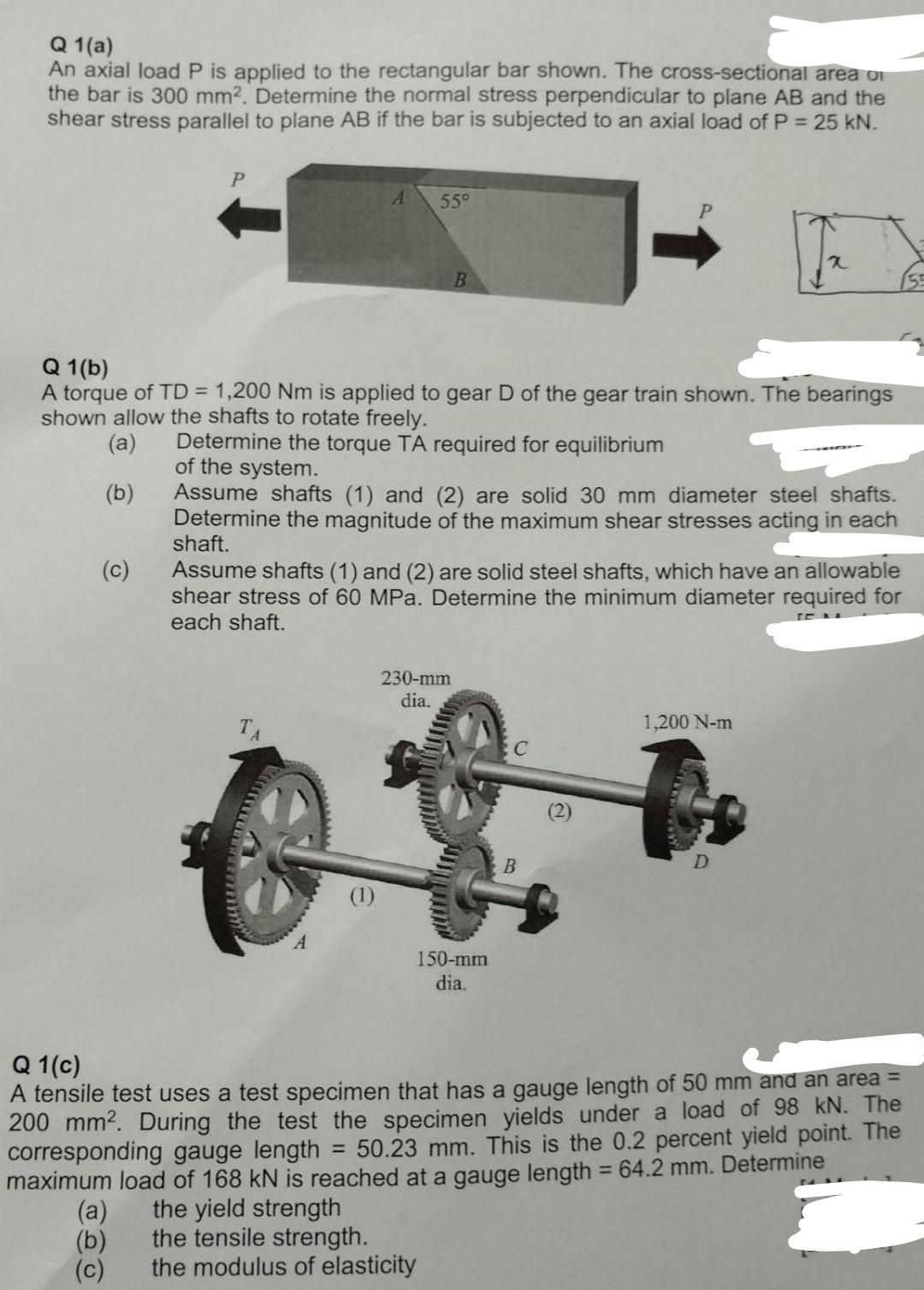 Solved Q 2(a) For the clevis connection shown, determine the | Chegg.com