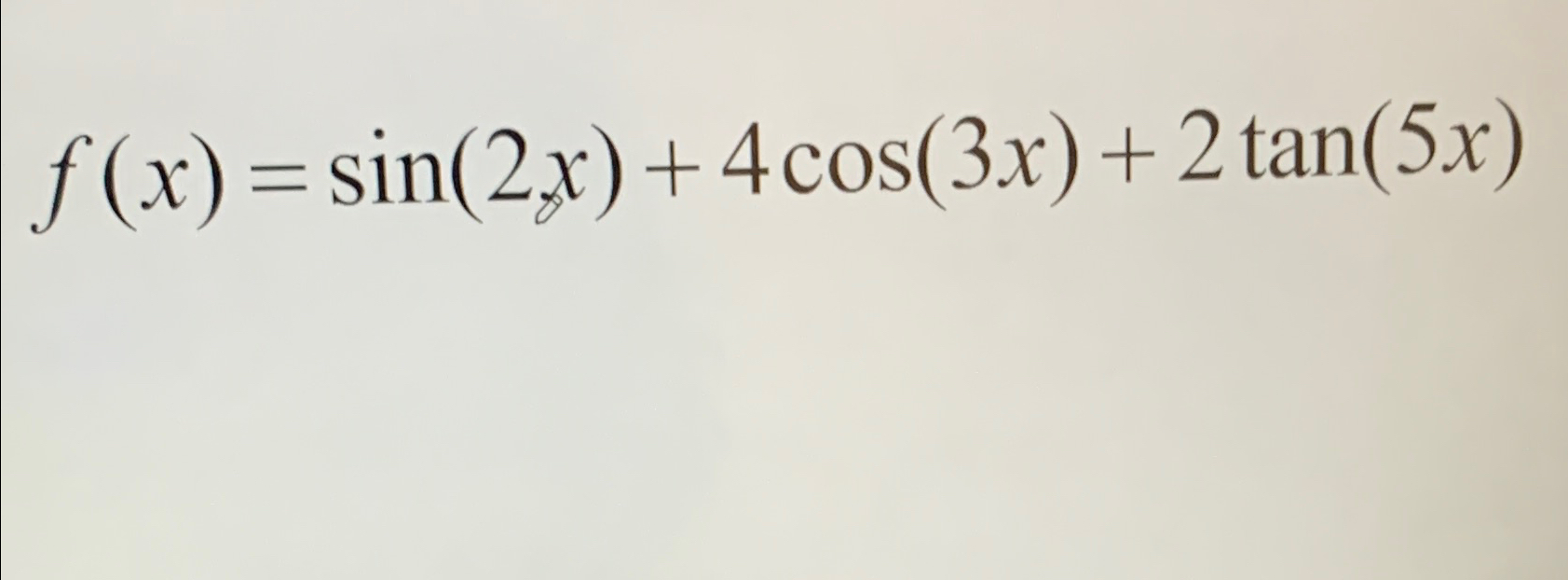 Solved Find the derivative of the followinf: | Chegg.com