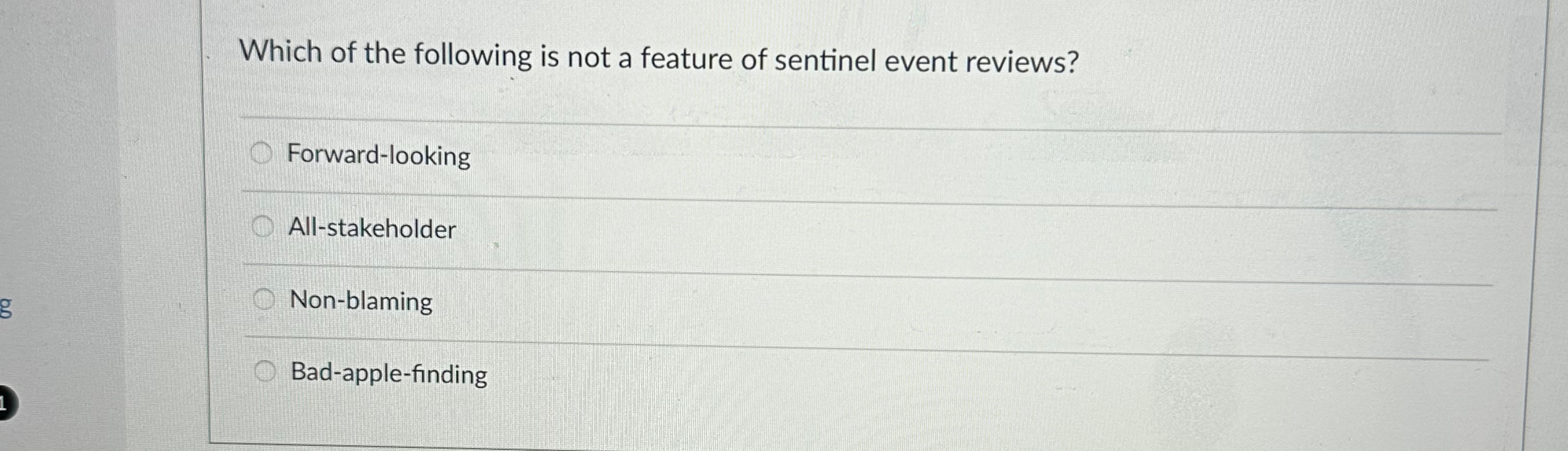 Solved Which of the following is not a feature of sentinel | Chegg.com
