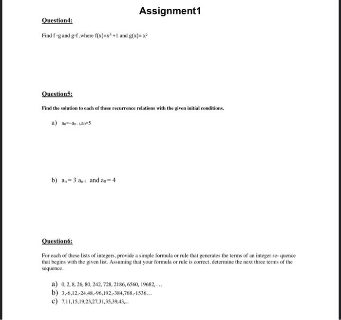 Solved Assignment1 Question1: Let I(x) be the statement " x | Chegg.com