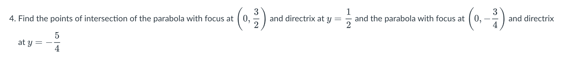 Solved Find the points of intersection of the parabola with | Chegg.com
