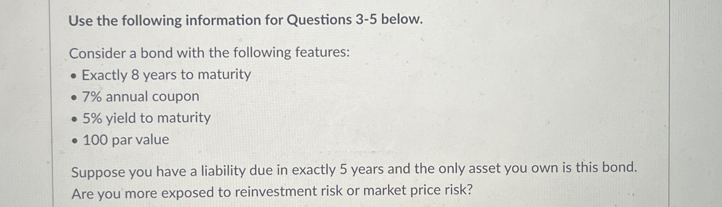 Solved Use the following information for Questions 3-5 | Chegg.com