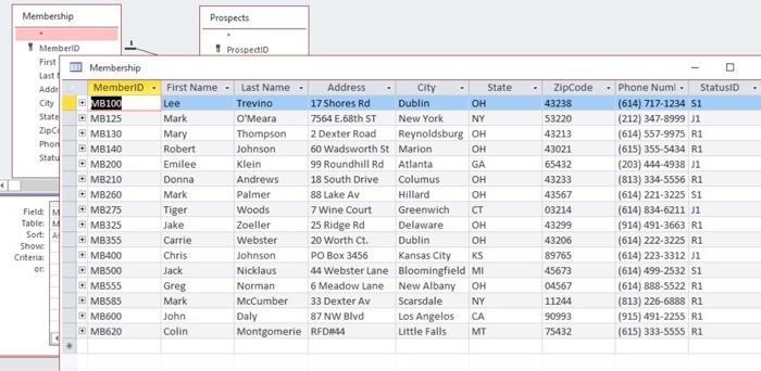 Solved Query 3: Write a parameter query to display the names | Chegg.com