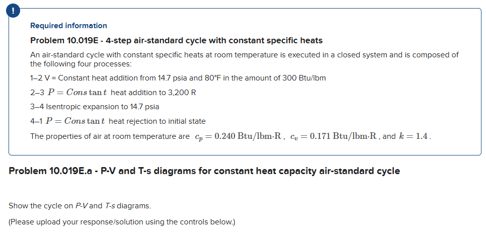 Solved ! ﻿Required information Problem 10.019E - 4-step | Chegg.com