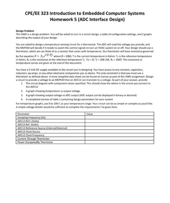 Solved CPE/EE 323 Introduction to Embedded Computer Systems | Chegg.com