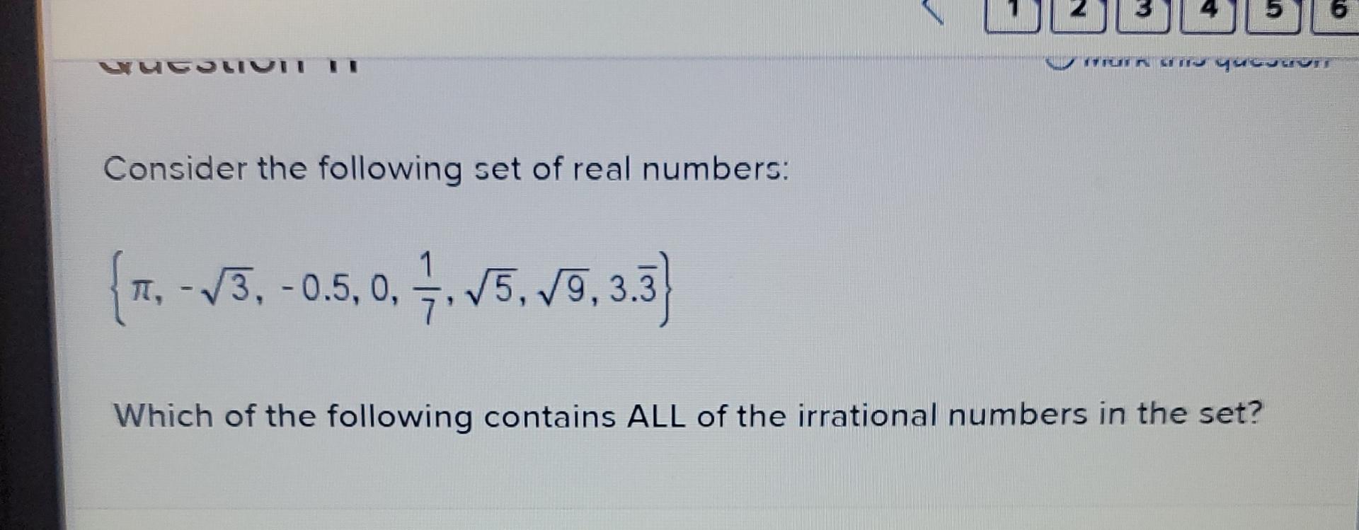 Solved Consider the following set of real | Chegg.com