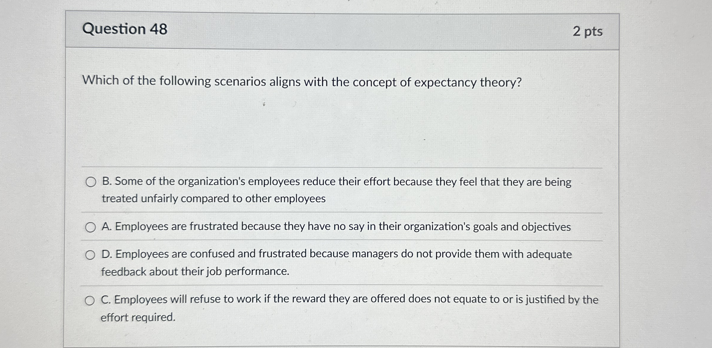 Solved Question 482 ﻿ptsWhich of the following scenarios | Chegg.com