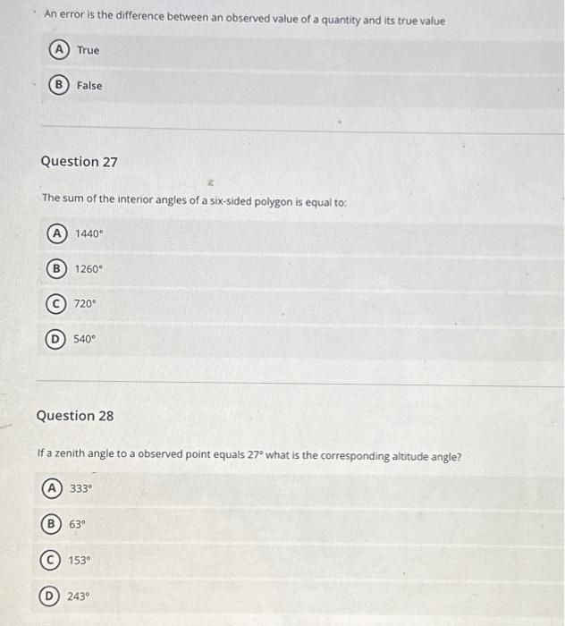Solved An error is the difference between an observed value | Chegg.com