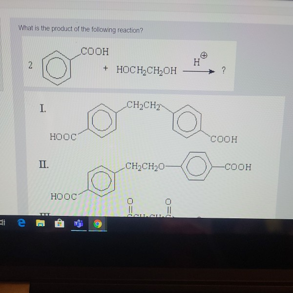 Solved What is the product of the following reaction? COOH 2 | Chegg.com