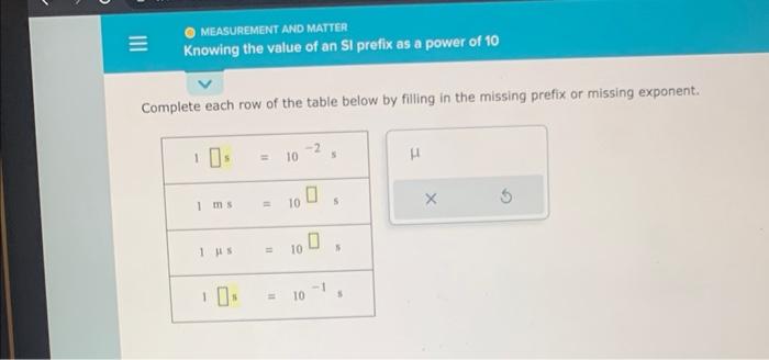 Solved Complete each row of the table below by filling in | Chegg.com