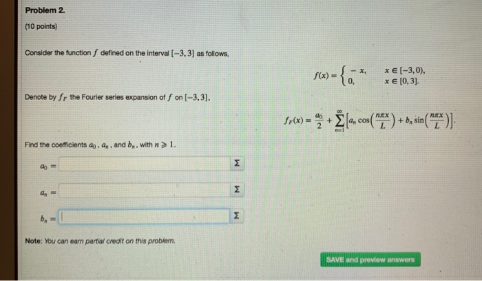 Solved Problem 2 10 Points Consider The Functionſ Defined 7863