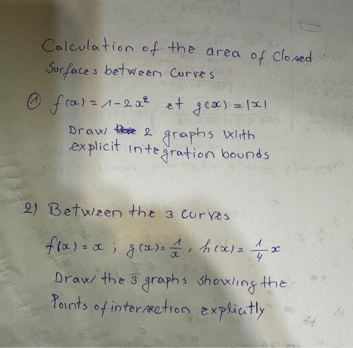 Solved Calculation of the area of closed Surfaces between | Chegg.com