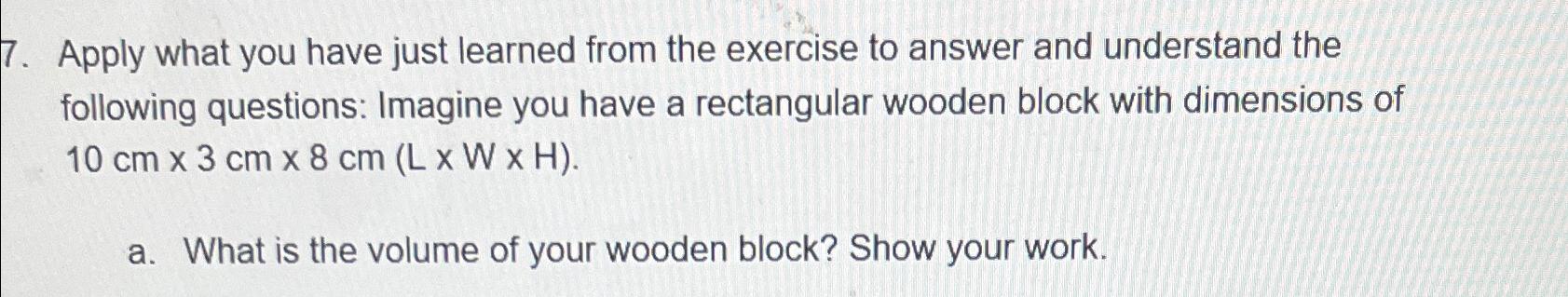 Solved Apply what you have just learned from the exercise to | Chegg.com