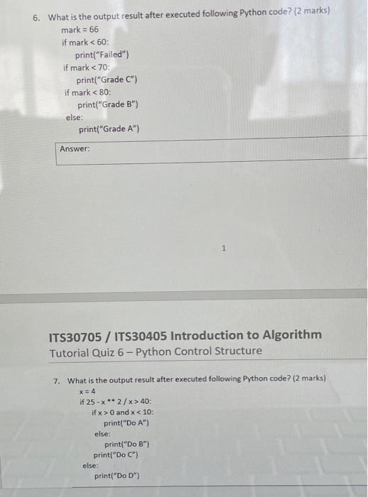 Solved 6. What is the output result after executed following | Chegg.com