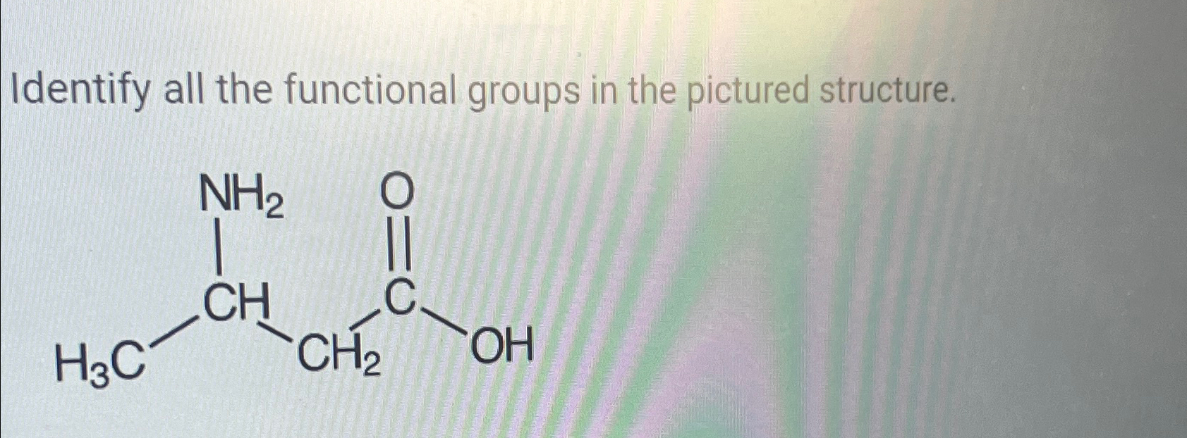 Solved Identify all the functional groups in the pictured | Chegg.com