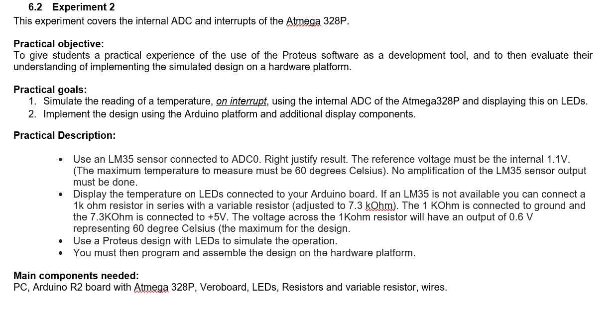Solved 6.2 ﻿Experiment 2This experiment covers the internal | Chegg.com