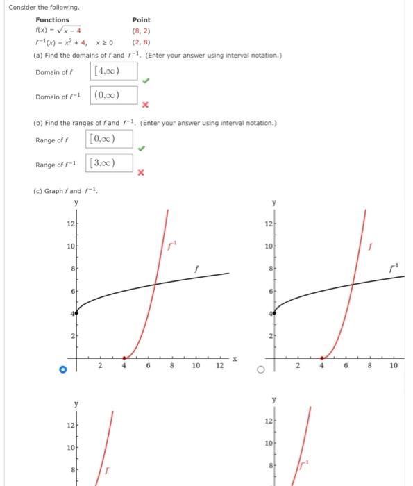 Solved Consider the following. (a) Find the domains of | Chegg.com