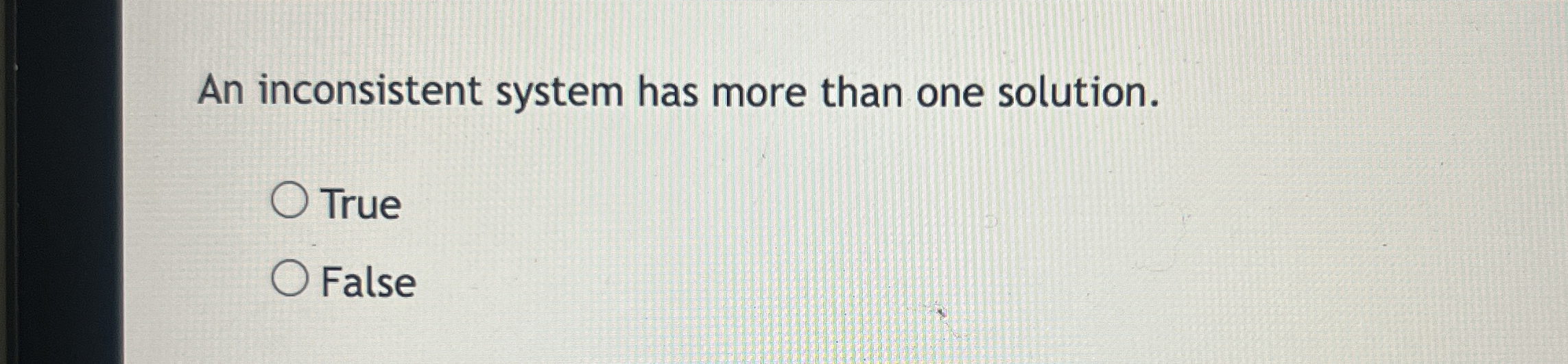 An inconsistent system has more than one | Chegg.com
