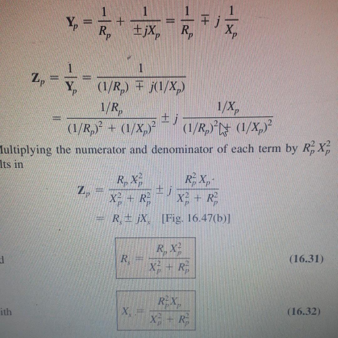 Solved from equation of Zp, Explain why they have to | Chegg.com