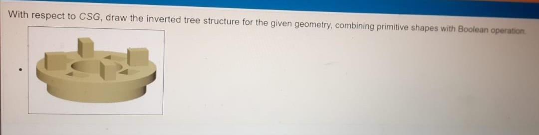 Solved With respect to CSG, draw the inverted tree structure | Chegg.com