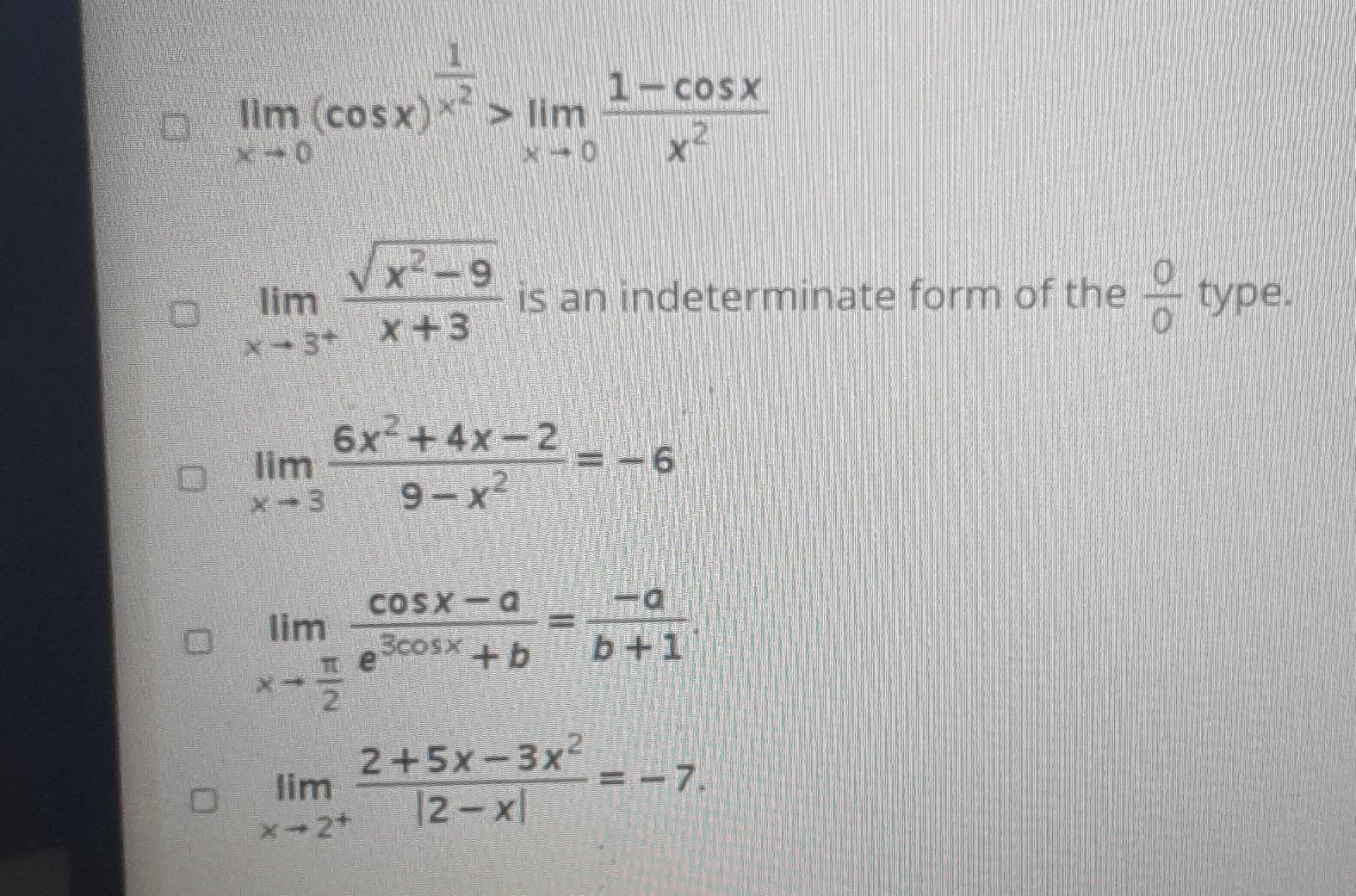 Solved Would lim (cos x) * 1 cosx > lim + 0 0 on lim x2 x + | Chegg.com