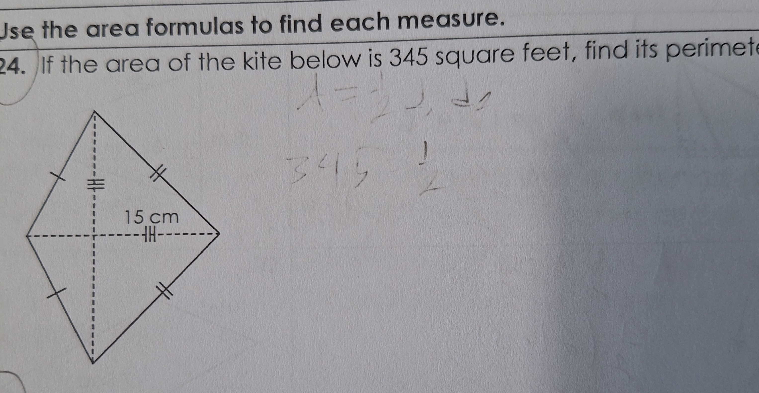 Solved Jse the area formulas to find each measure.If the | Chegg.com