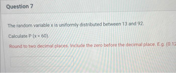 Solved The random variable x is uniformly distributed | Chegg.com