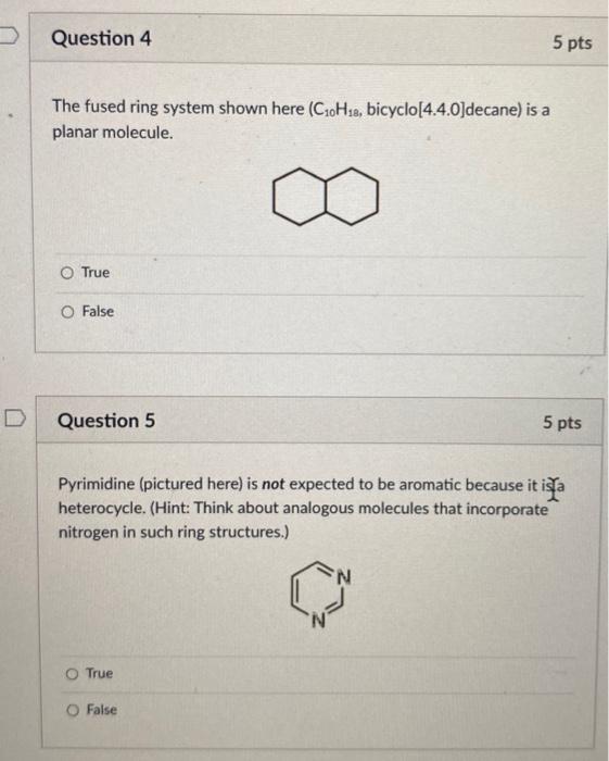 Solved The fused ring system shown here (C10H18, | Chegg.com