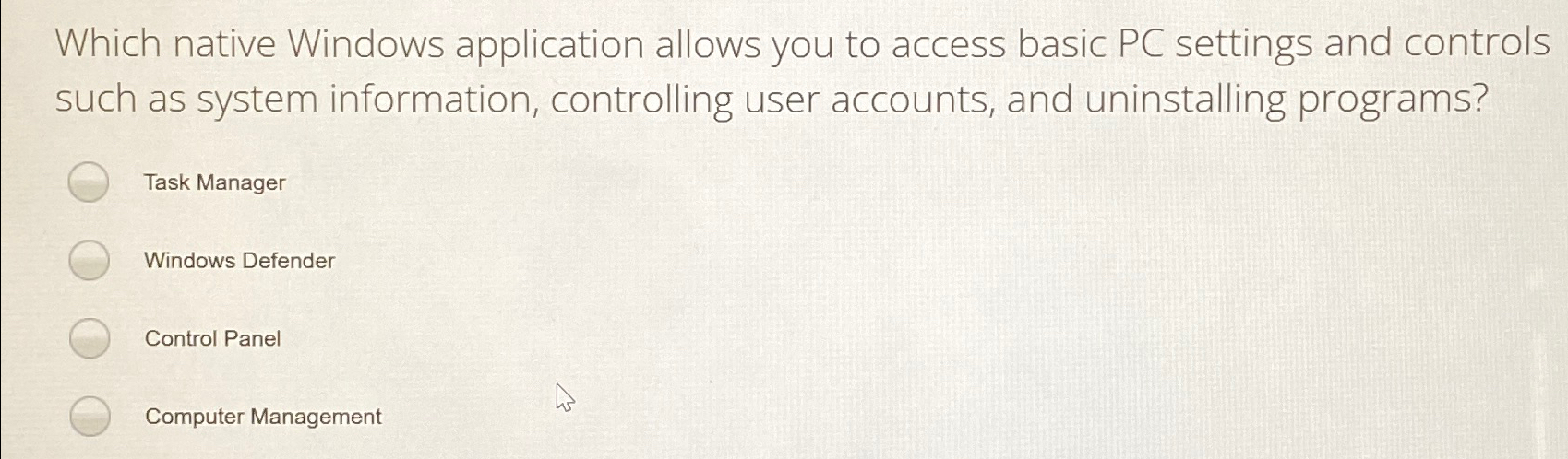 Solved Which native Windows application allows you to access | Chegg.com