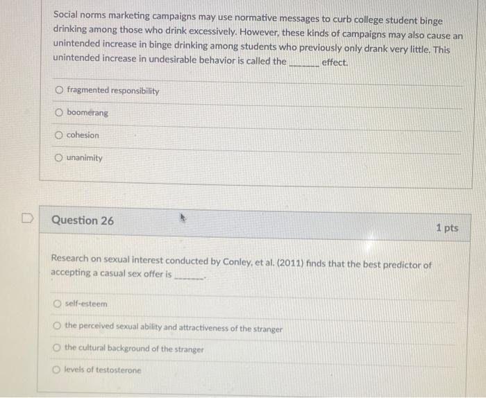 Solved Social norms marketing campaigns may use normative | Chegg.com