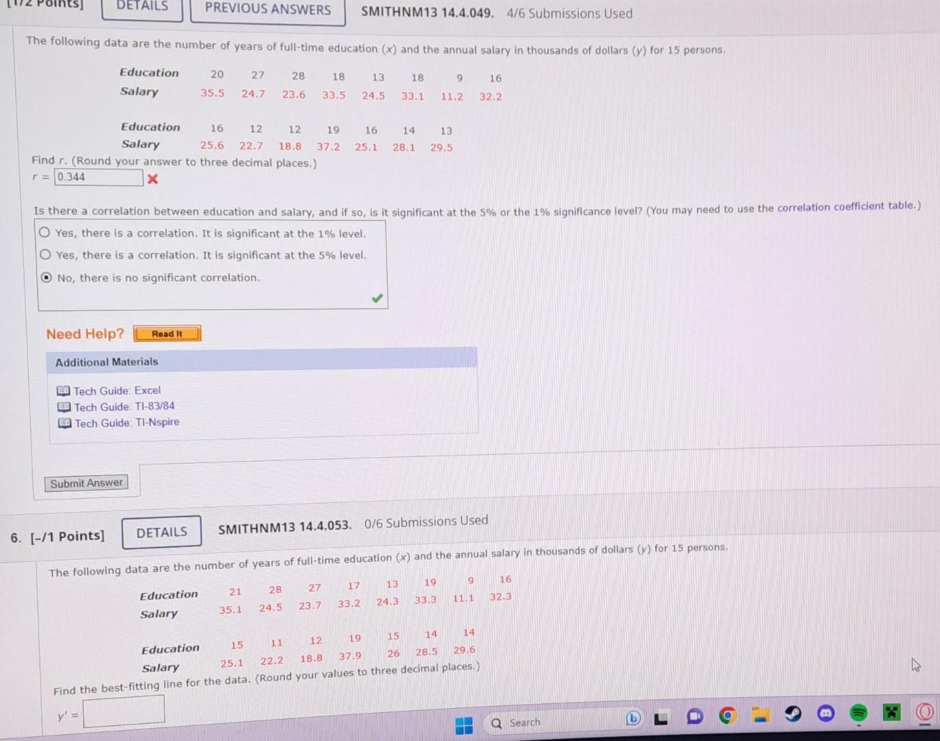 Solved Find r. (Round your answer to three decimal places.) | Chegg.com