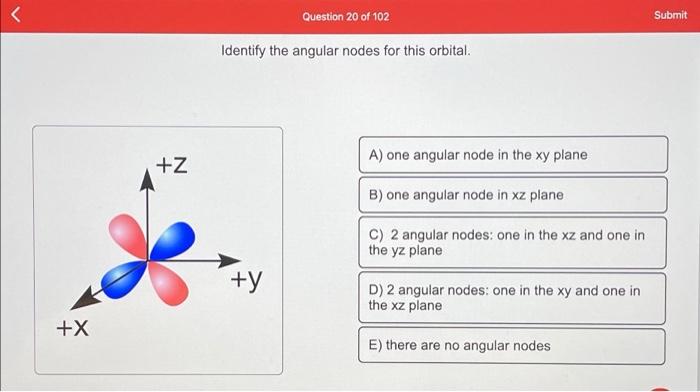 Solved Question 18 of 102 Submit How many radial nodes are | Chegg.com