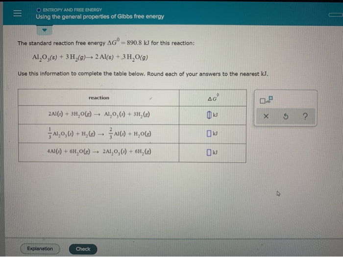 Solved O ENTROPY AND FREE ENERGY Using the general | Chegg.com