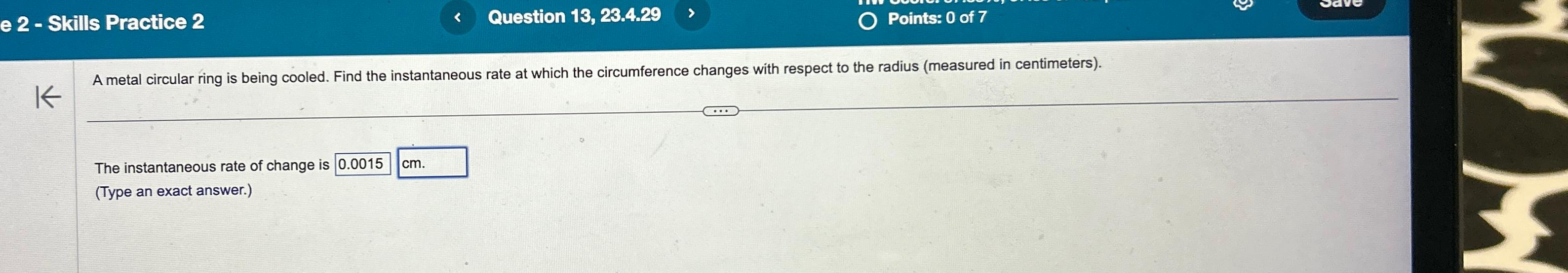 Solved e 2 - ﻿Skills Practice 2Question 13, 23.4.29Points: 0 | Chegg.com