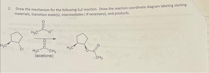 Solved 2. Draw the mechanism for the following SN2 reaction. | Chegg.com