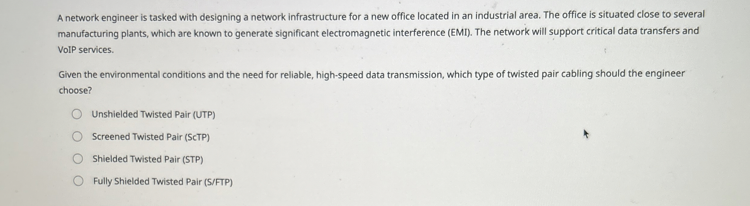 Solved A network engineer is tasked with designing a network | Chegg.com