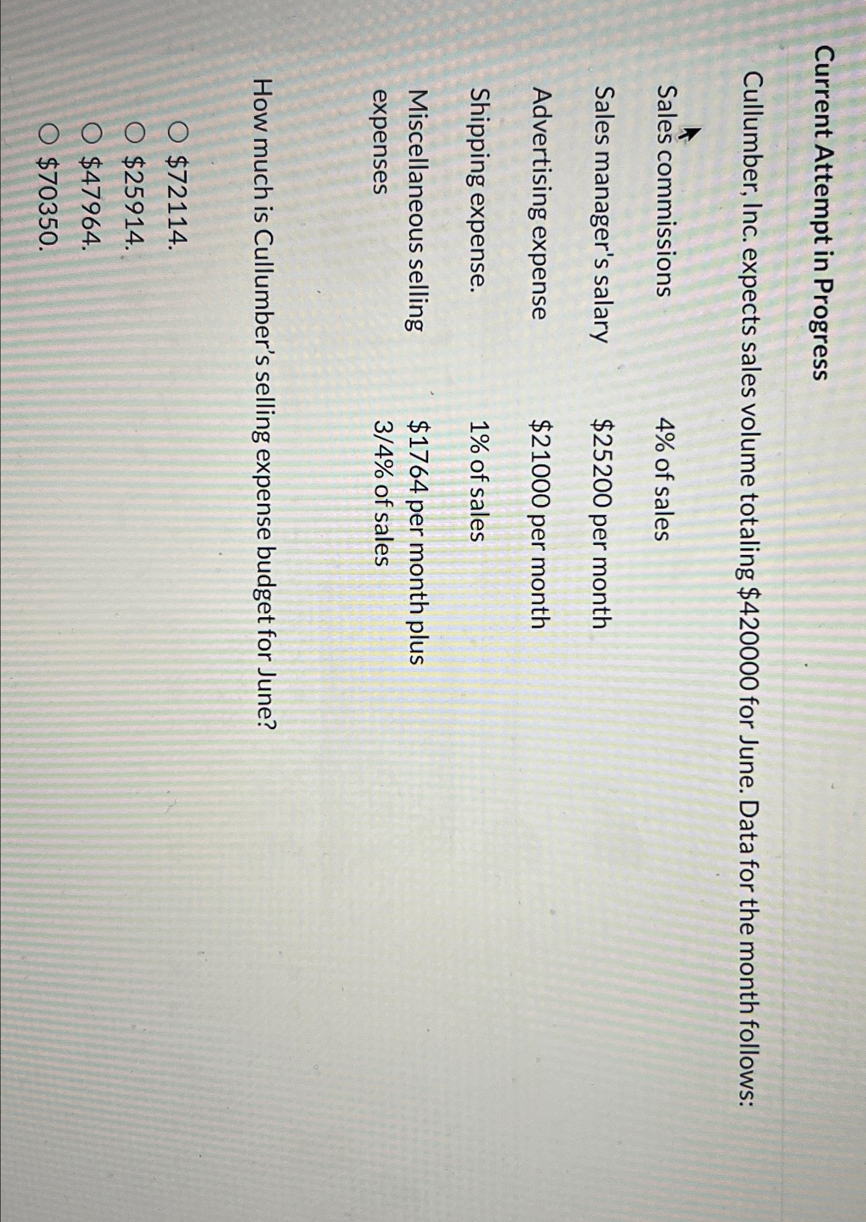 Solved Current Attempt in ProgressCullumber, Inc. expects | Chegg.com