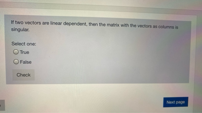 Solved A matrix is singular if its determinant is zero. | Chegg.com